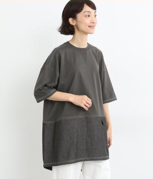 5.5OZデニム切替ポケット付チュニック（LUPILIEN）の商品詳細