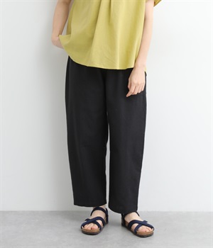 コットンリネン平織り無地サイドポケットパンツ（blue willow）の商品詳細