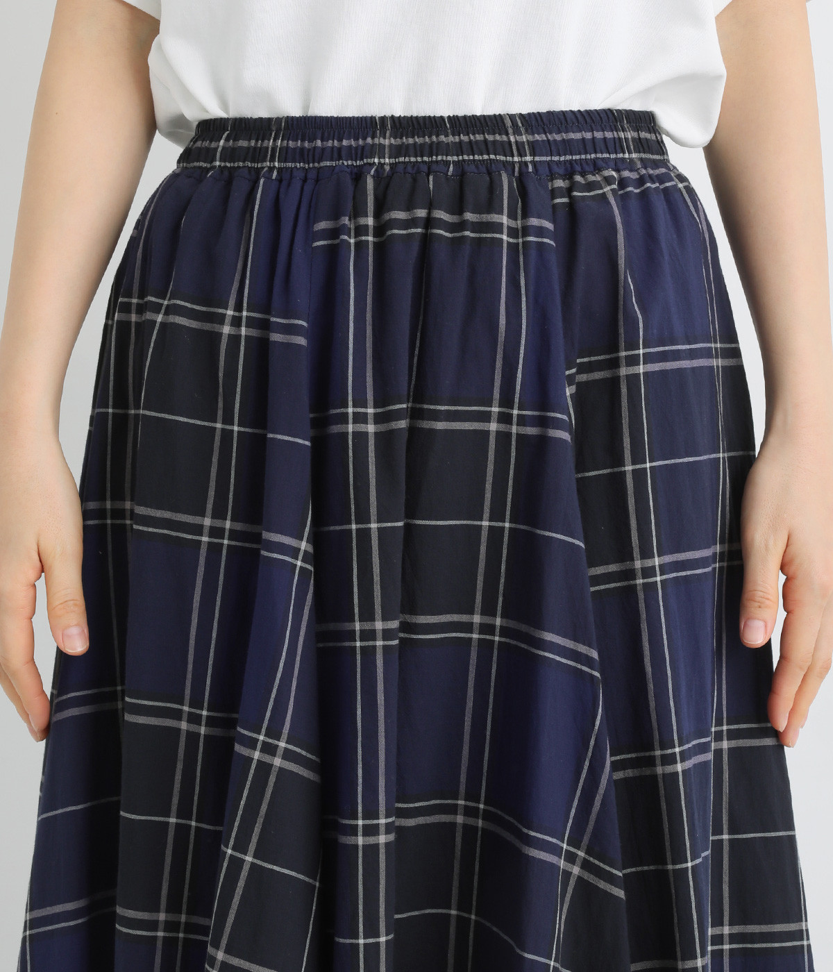 サンドチェック6枚接ぎチェックスカート（refined works）の商品詳細