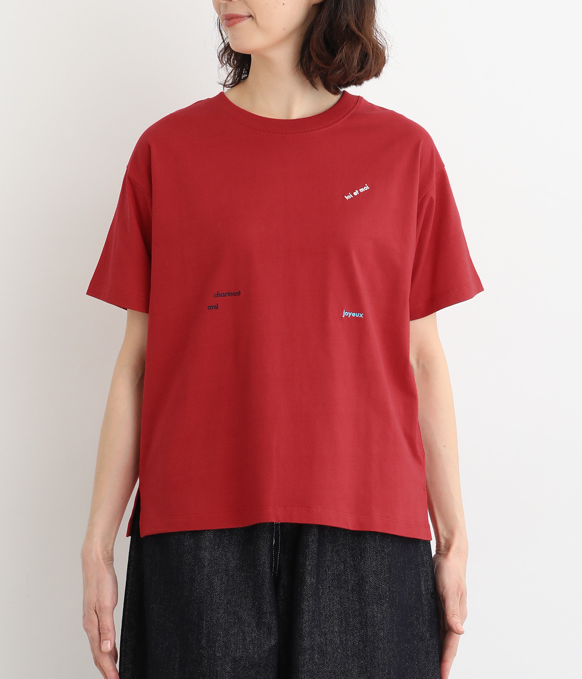 ミニロゴ刺繍カラーTシャツ（POU DOU DOU）の商品詳細